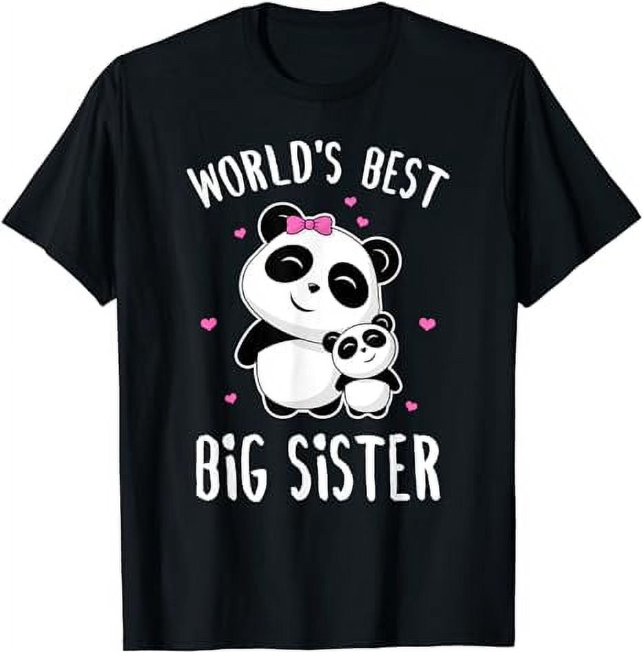 World's Best Big Sister - Cute Pandas Panda Siblings Gift T-Shirt ...