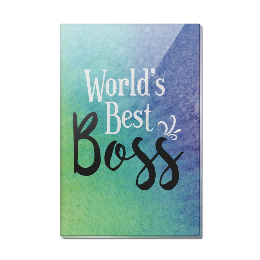 World's Best Boss Rectangle Acrylic Fridge Refrigerator Magnet ...