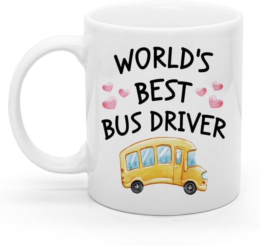 World''s Best Bus Driver Coffee Mug, Coffee Cup, Bus Driver Gifts, Back ...