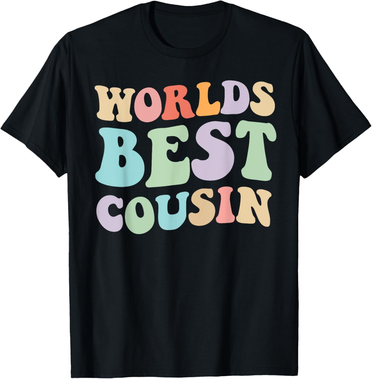 World's Best Cousin Retro Graphic – Fun and Colorful Cousin T-Shirt ...