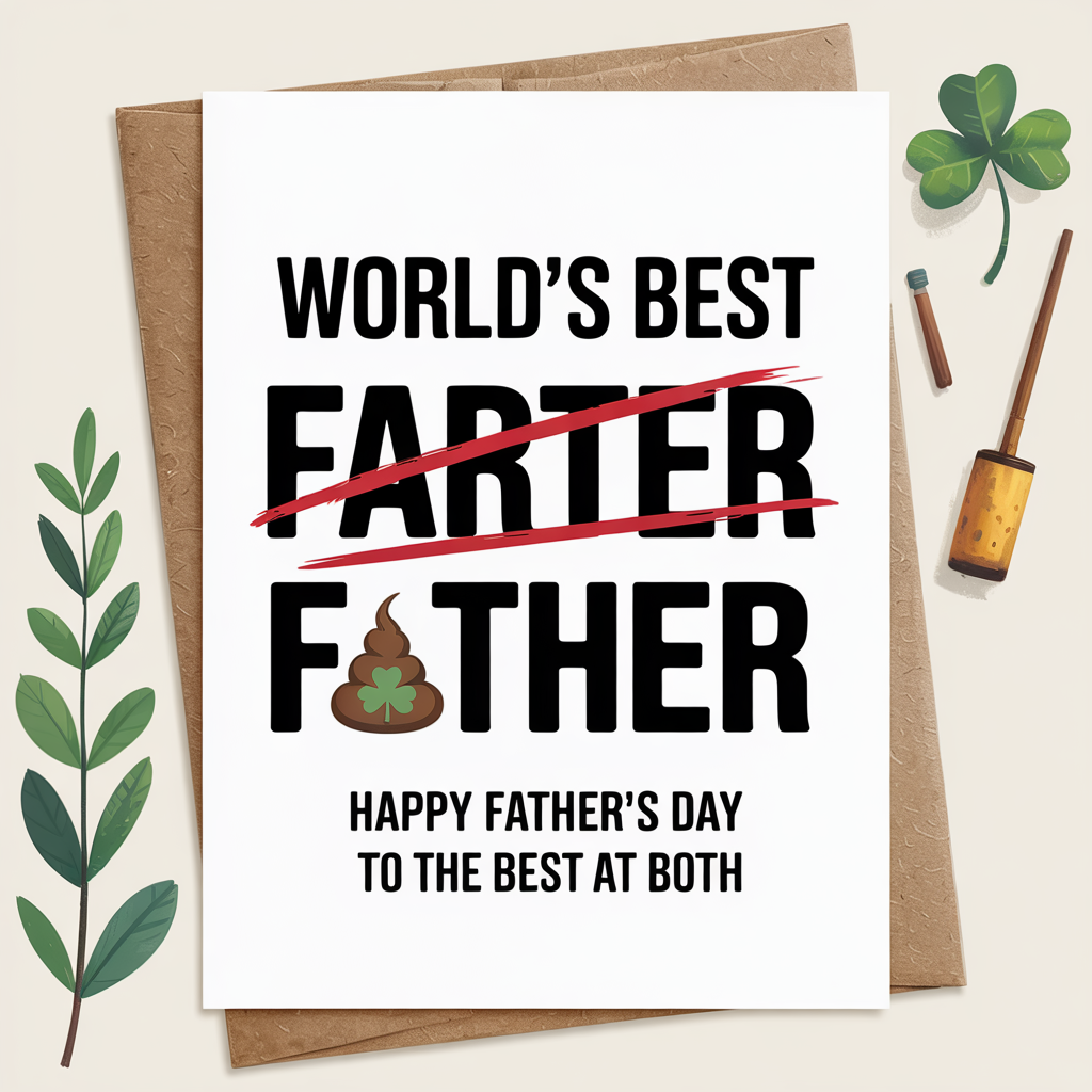 World's Best Farter Funny Father's Day Card - Hilarious Greeting Card ...