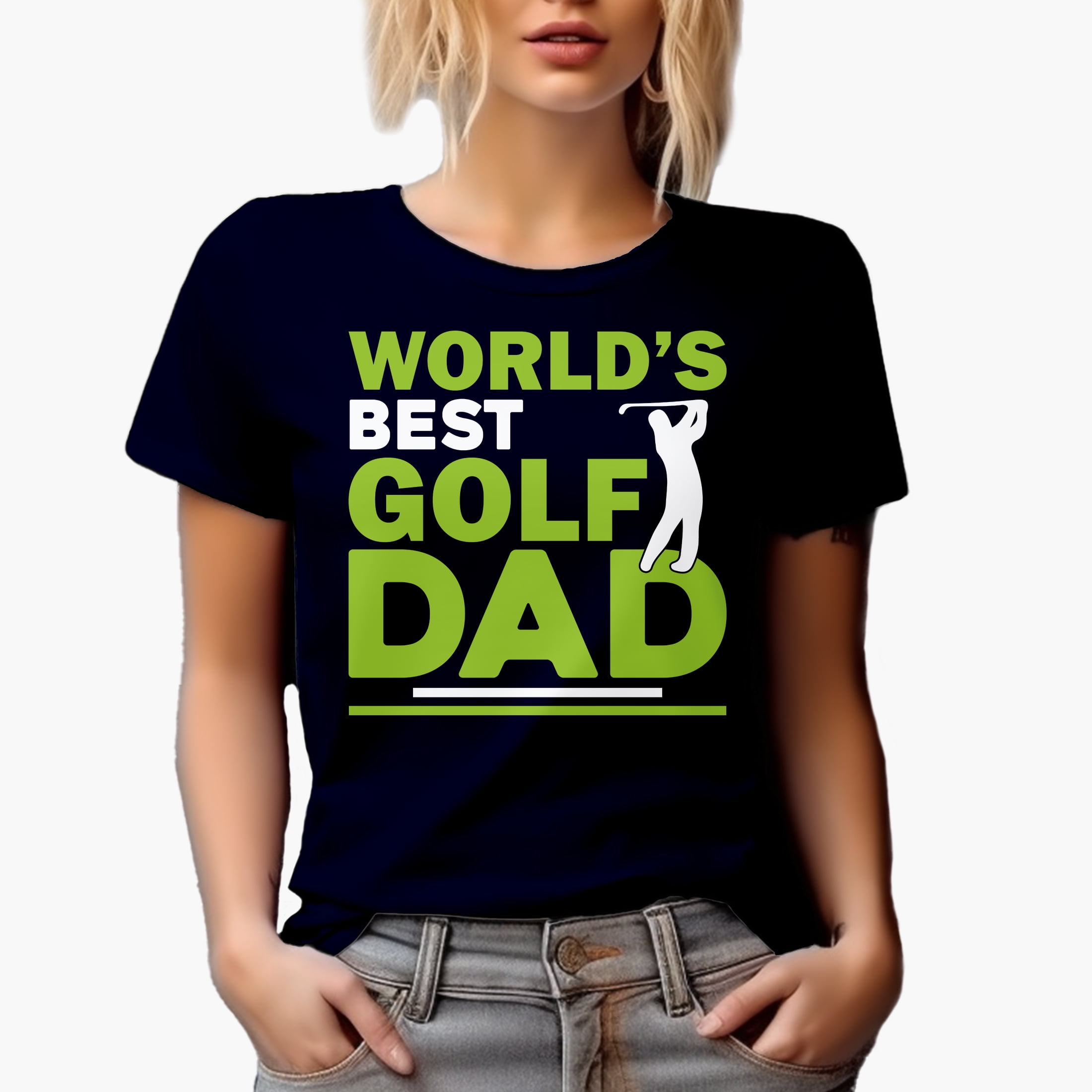 World's Best Golf Dad with a Swinging Man or Father Golf Player ...