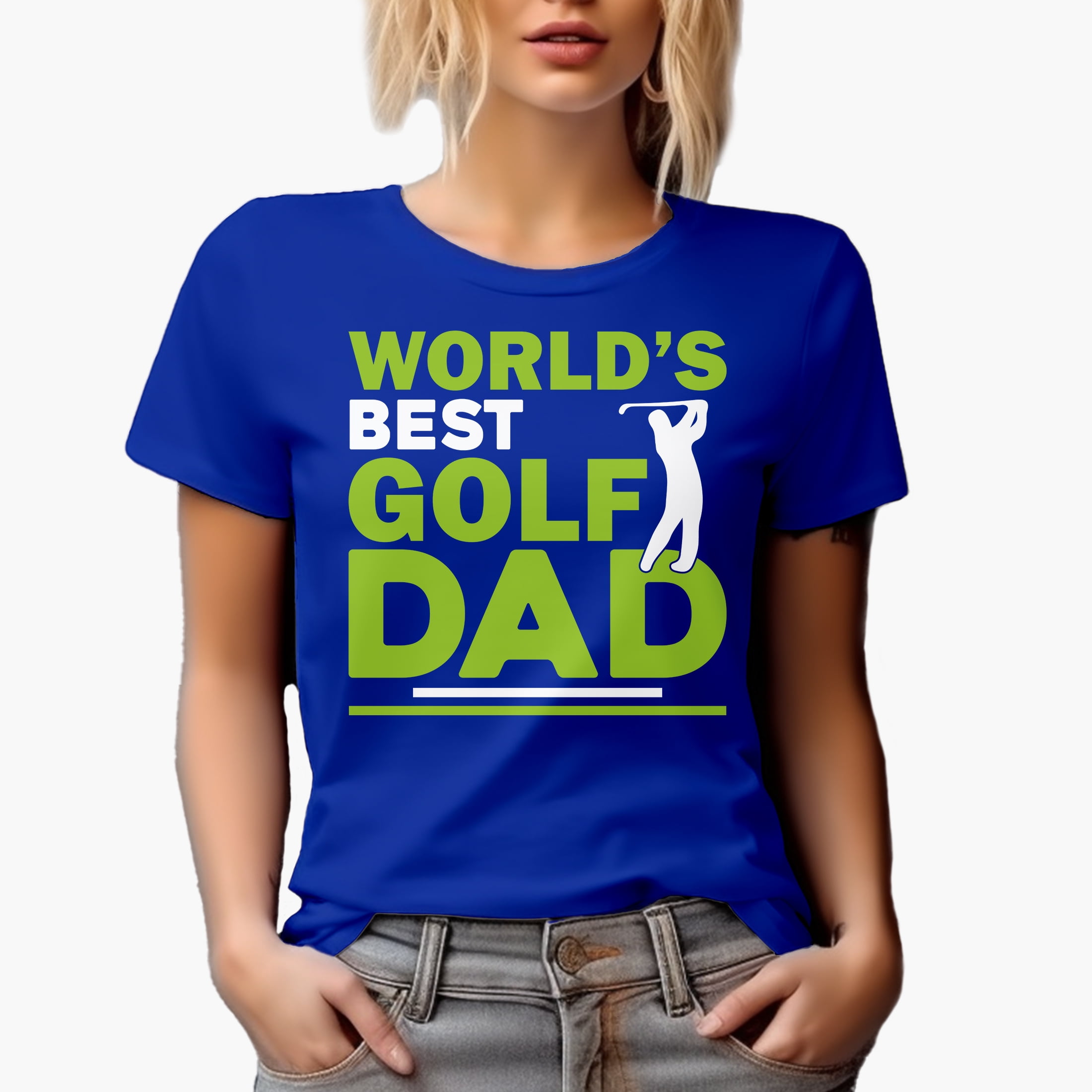 World's Best Golf Dad with a Swinging Man or Father Golf Player ...