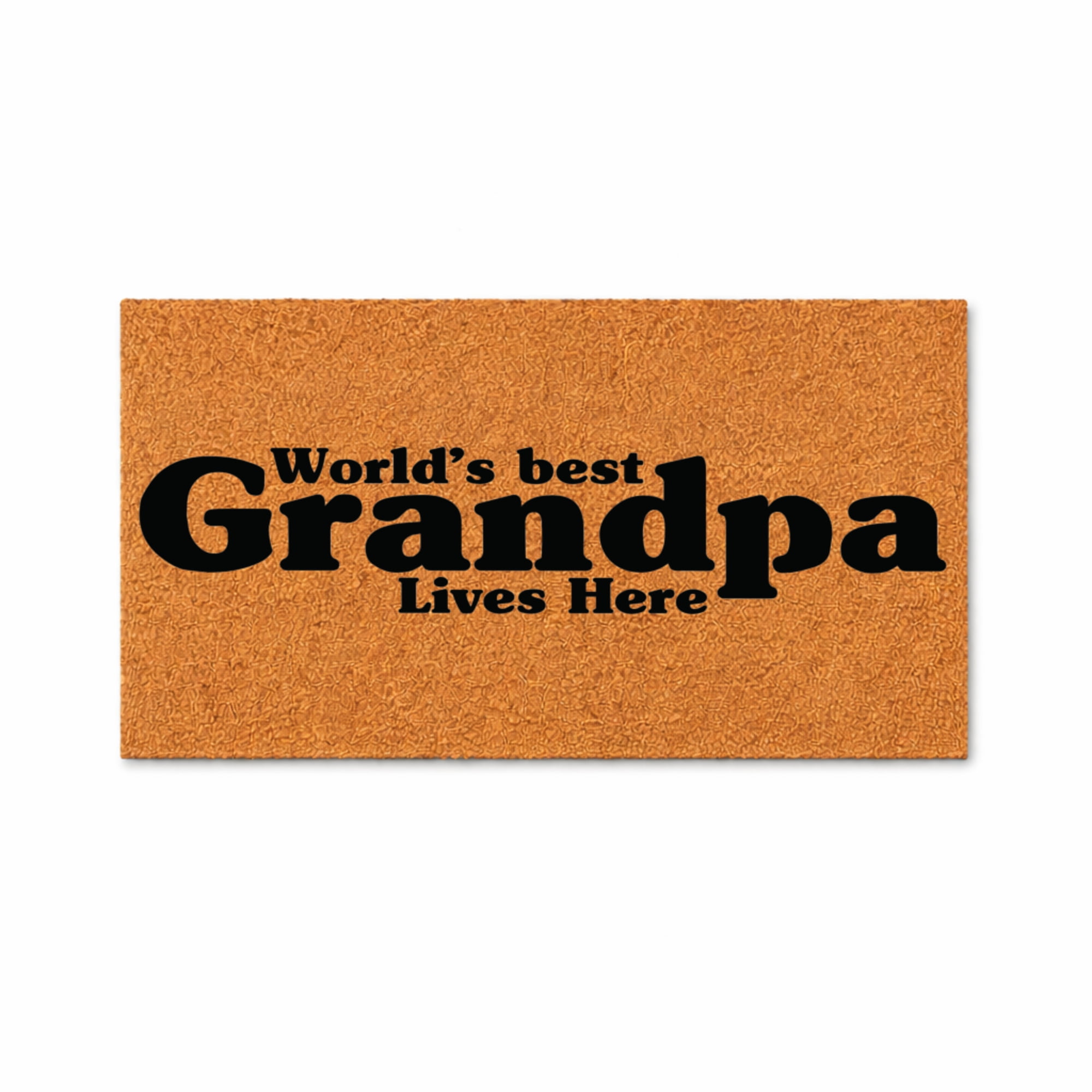 World’s Best Grandpa Lives Here Doormat, Funny Welcome Entryway Door ...