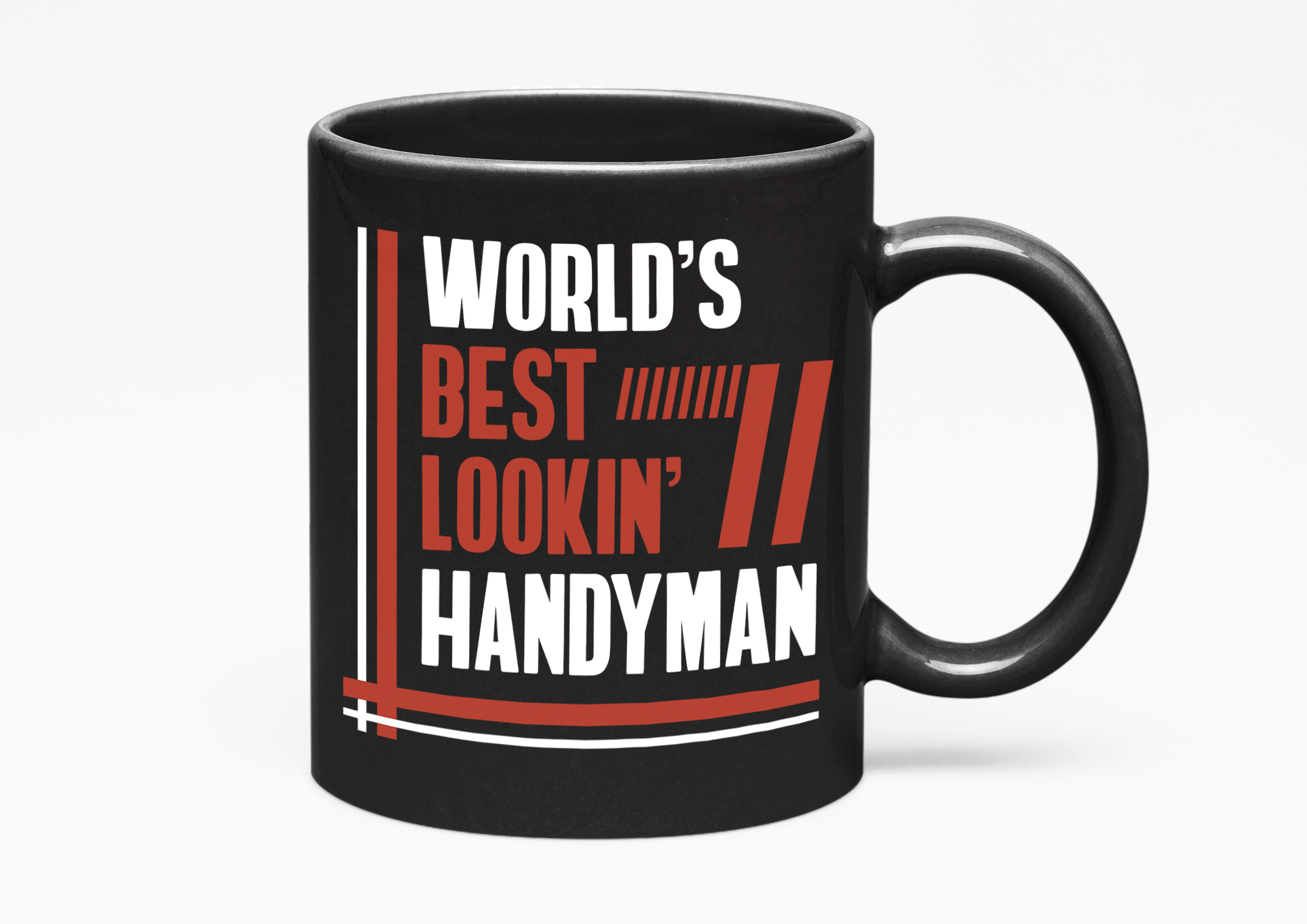 World's Best Lookin' Handyman Craftsman Cup or Container, Black 11oz ...