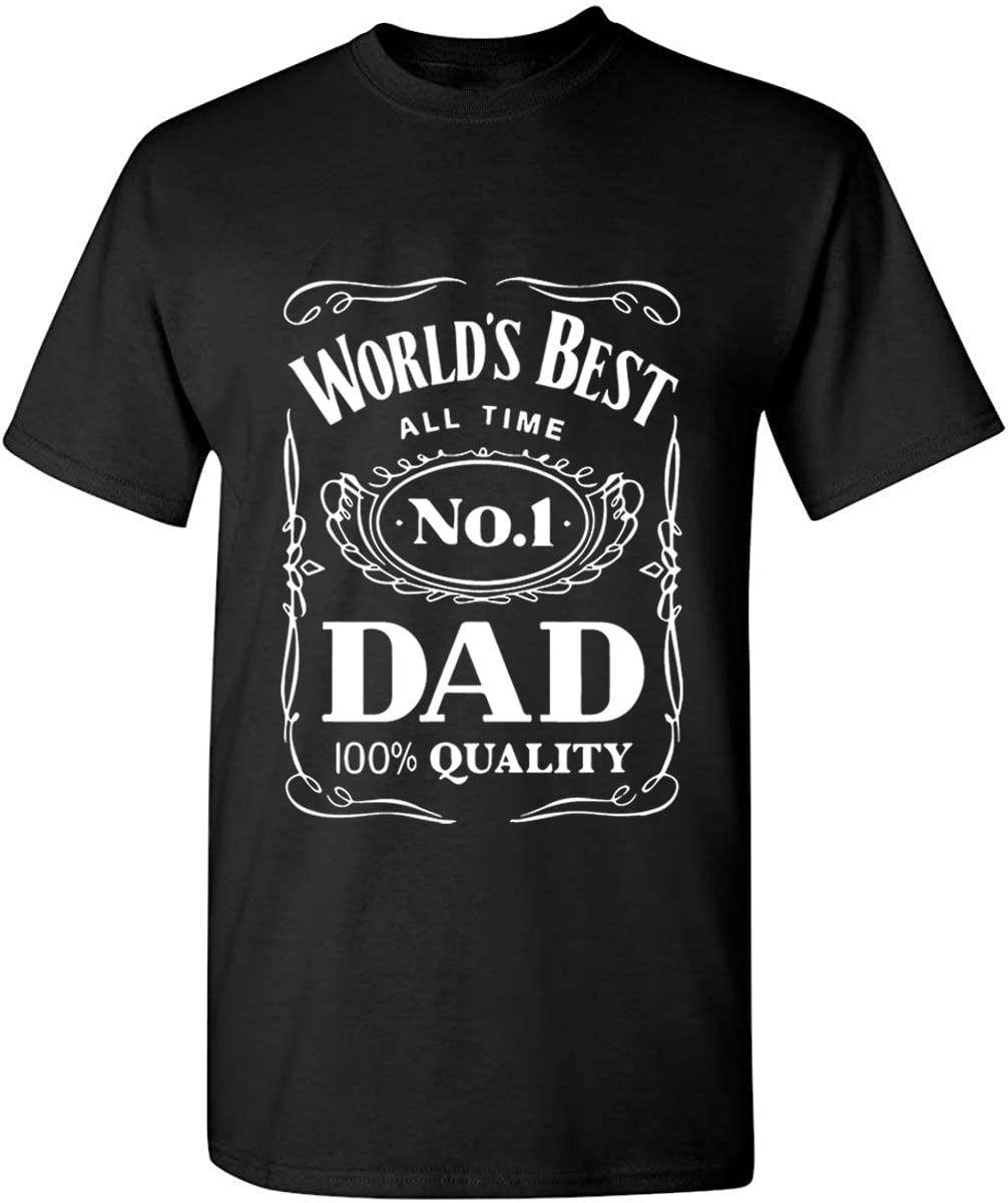 World´s Best No. 1 Dad Daddy Father Day giftsT-Shirt Black - Walmart.com