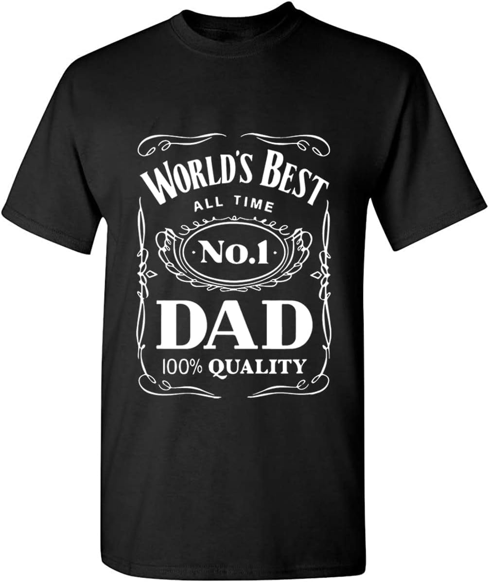 World´s Best No. 1 Dad Daddy Father Day giftsT-Shirt Black - Walmart.com