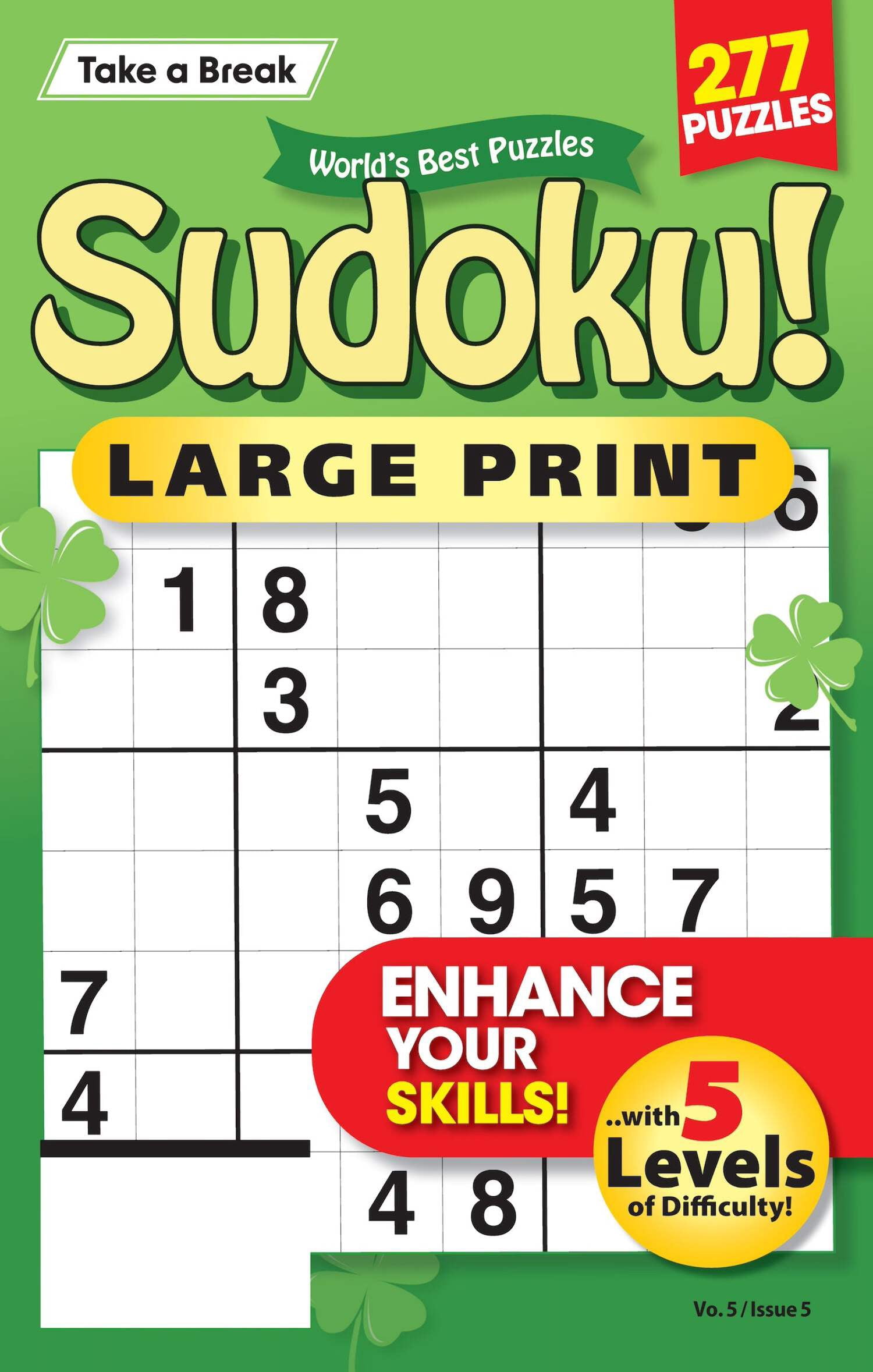 World's Best Puzzles Sudoku - Large Print Vol. 5 Issue 5: 277 Puzzles ...