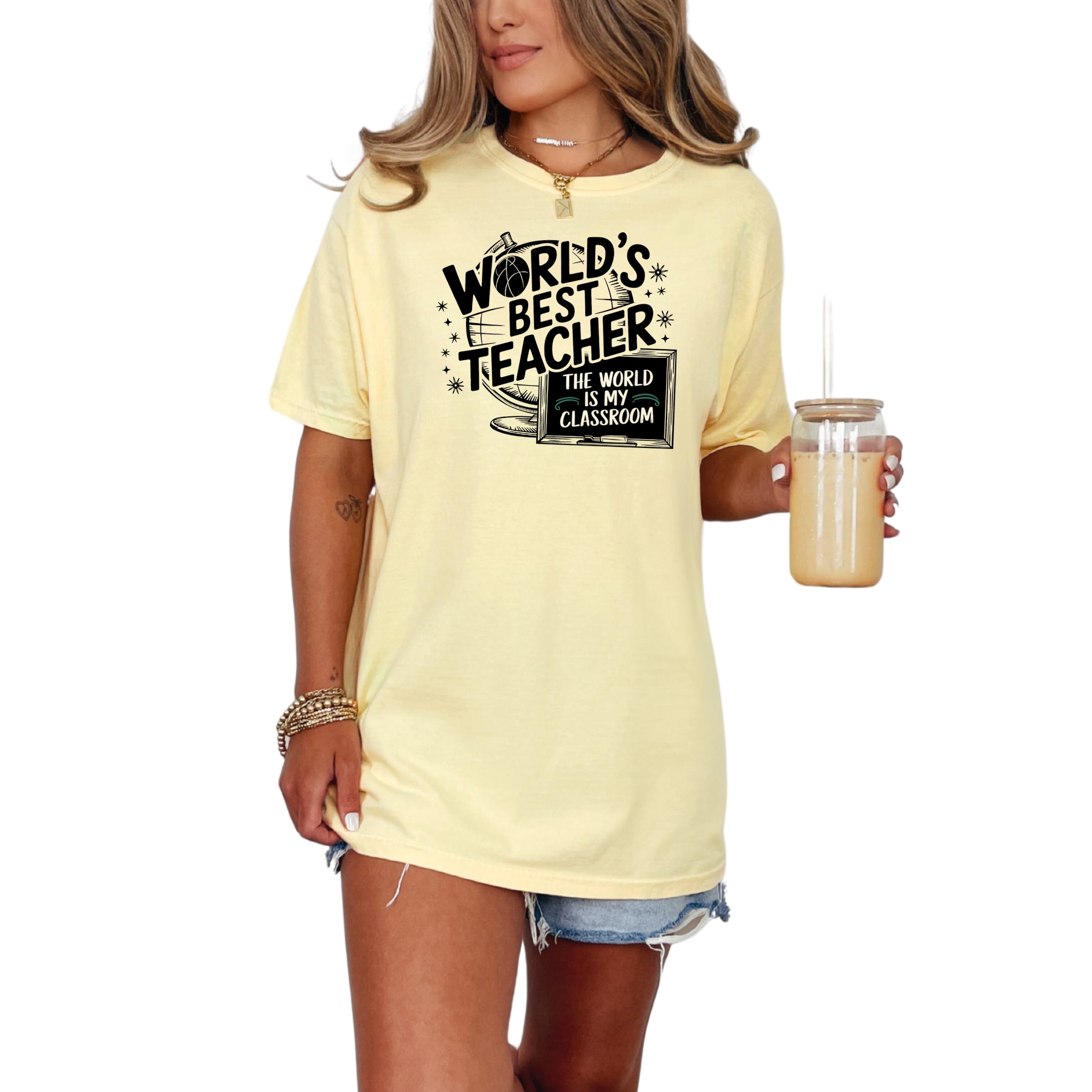 World's Best Teacher Shirt, Teacher Appreciation Gift, The World Is My ...
