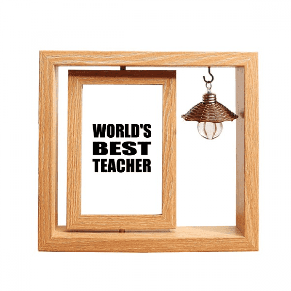 World's Best Teacher Student Quote Wooden Rotating Picture Photo Frame ...