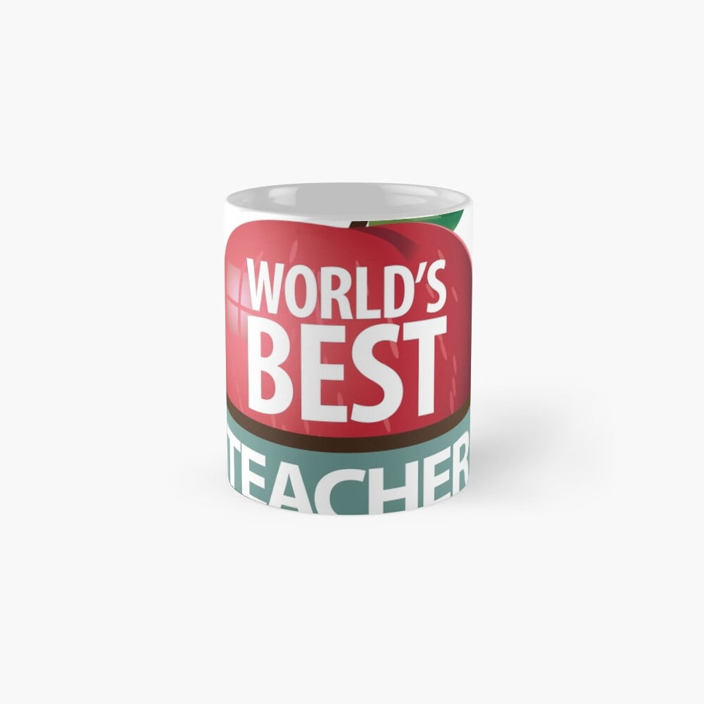 World's Best teacher apple icon Classic Mug - Walmart.com