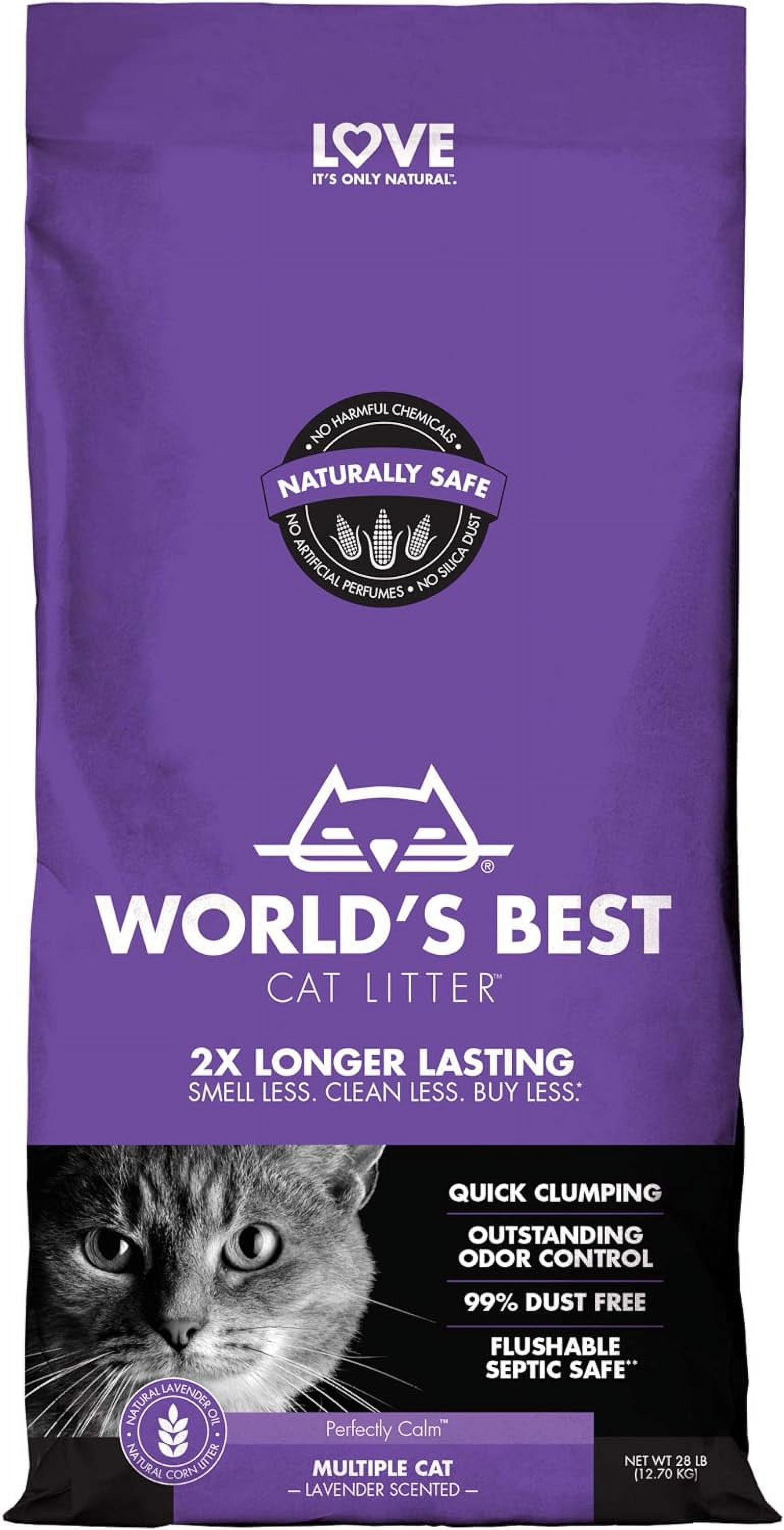 World's Cat Litter, Scented Clumping Litter Formula for Multiple Cats ...
