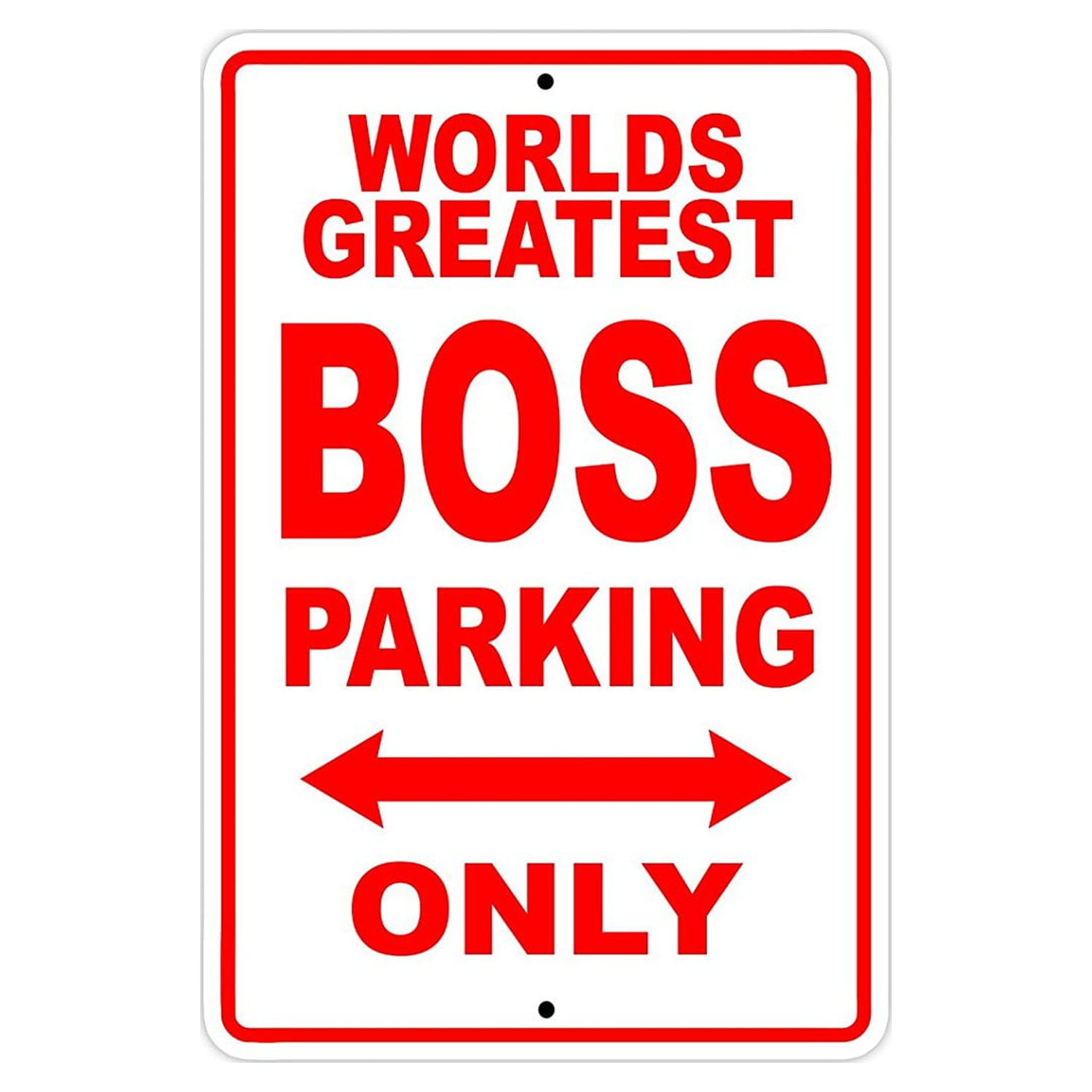 World's Greatest Boss Parking Only Sign Gift Wall Novelty Aluminum 12 ...