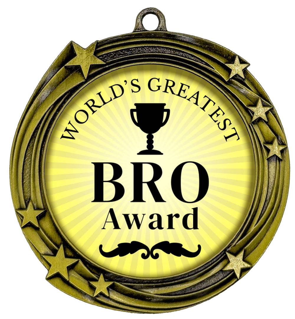 World's Greatest Bro Award Stars Design Medal | Celebration and ...