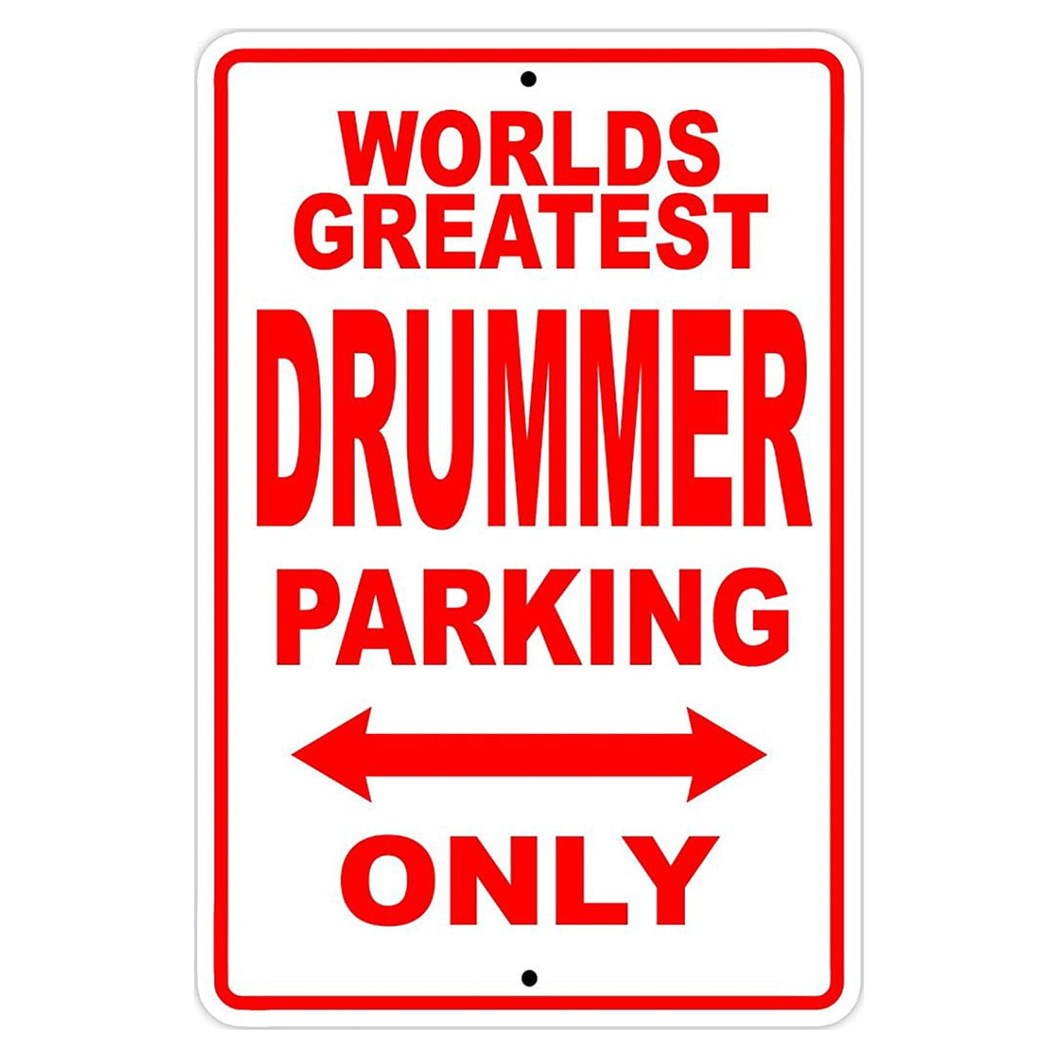 World's Greatest Drummer Parking Only sign gift aluminum 8"x12 ...