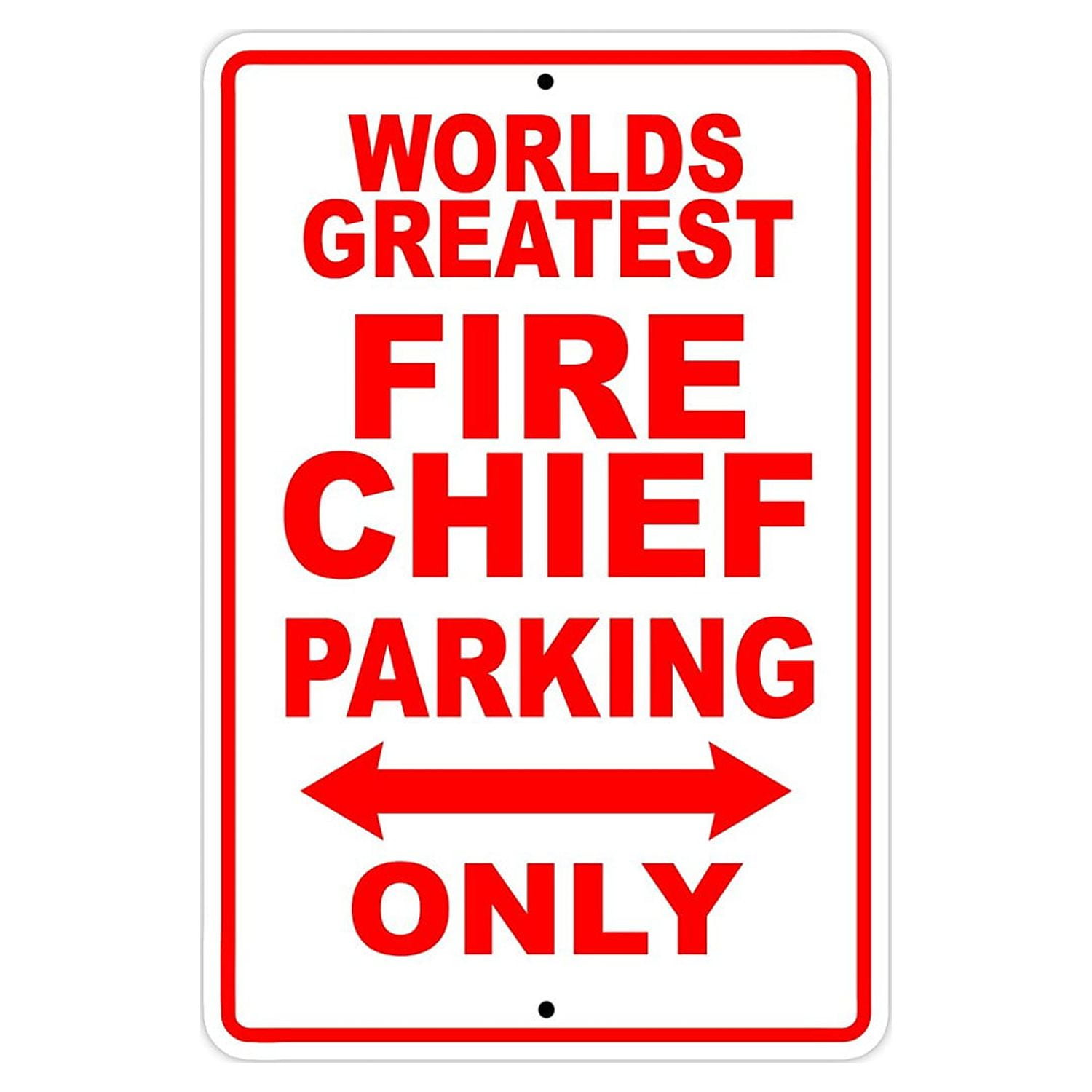 World's Greatest Fire Chief Parking Only Sign Gift Wall Novelty ...
