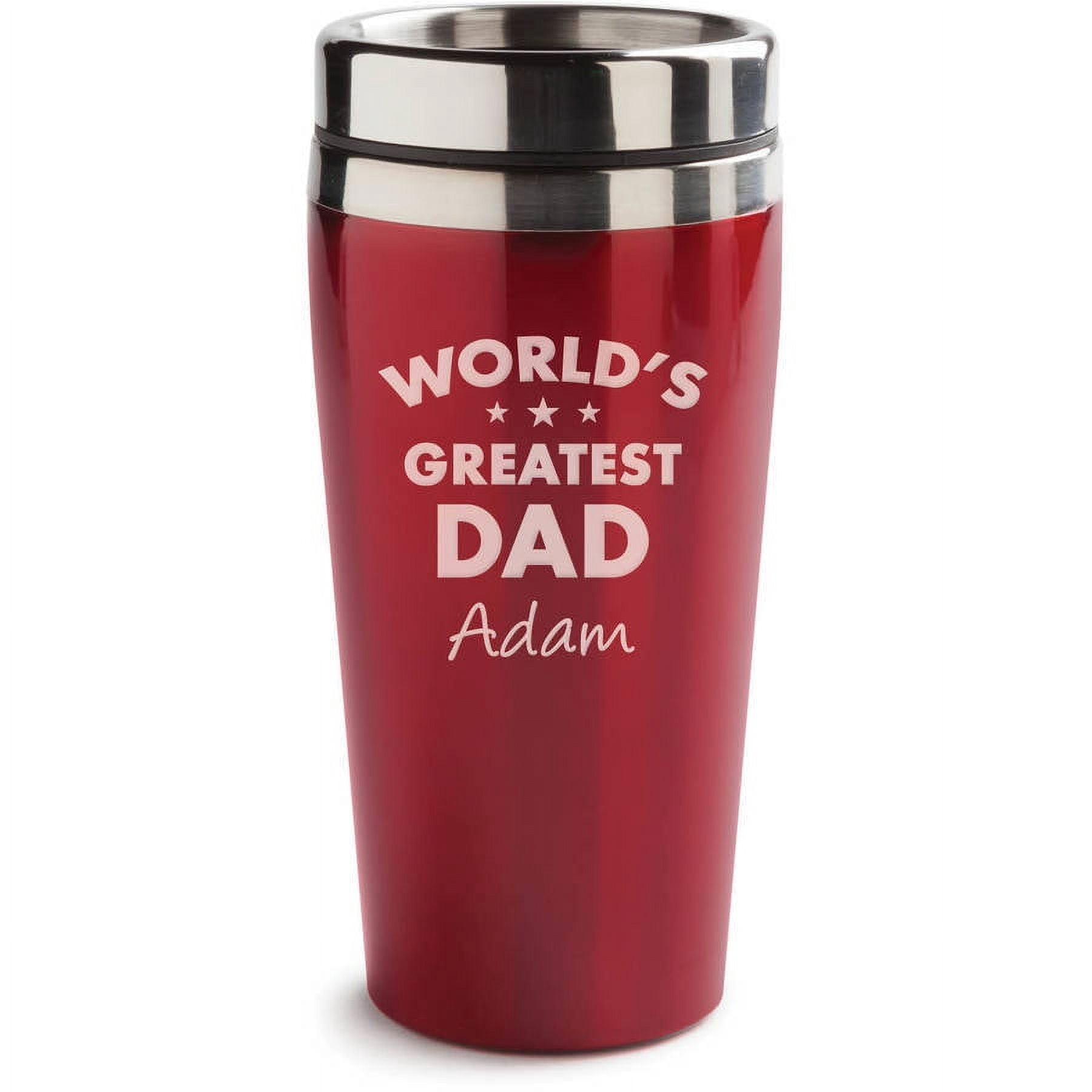 Personalized Red Travel Mug - 16 oz Stainless Steel Mug - Walmart.com