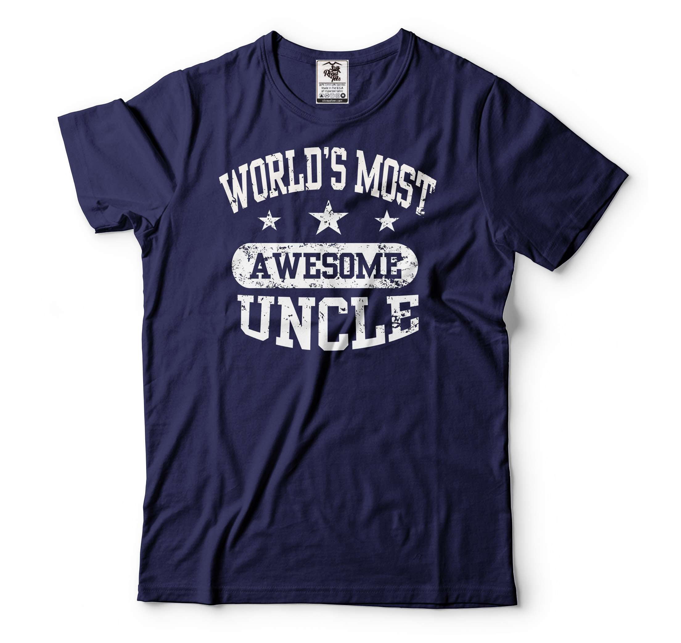 World's Most Awesome Uncle Shirt Uncle Birthday Tee Father's Day Uncle ...