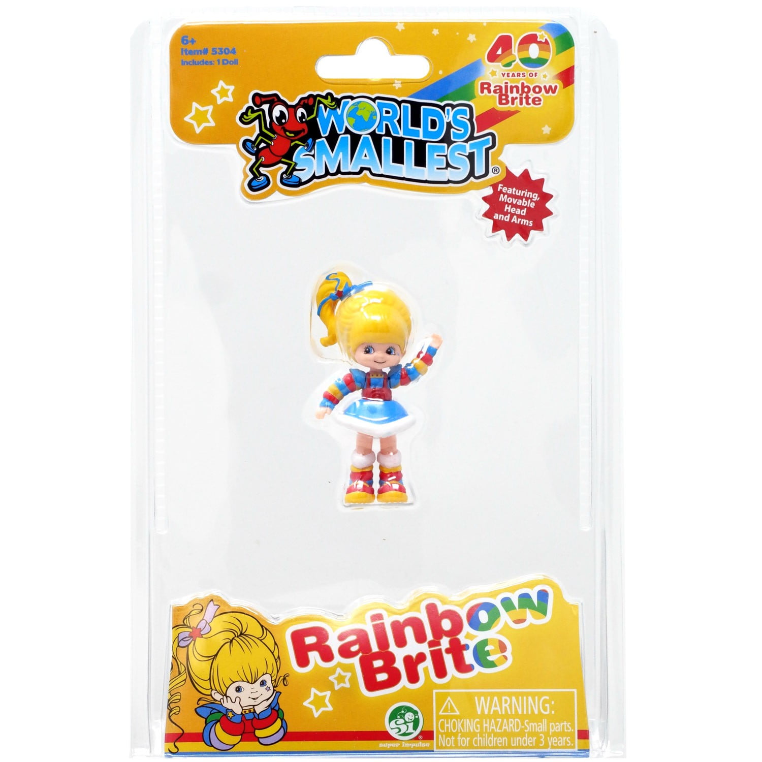 World's Smallest 40th Anniversary Rainbow Brite Micro Figure - Walmart.com