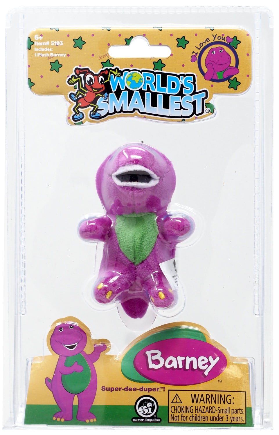 World's Smallest Barney Plush Toy - Walmart.com