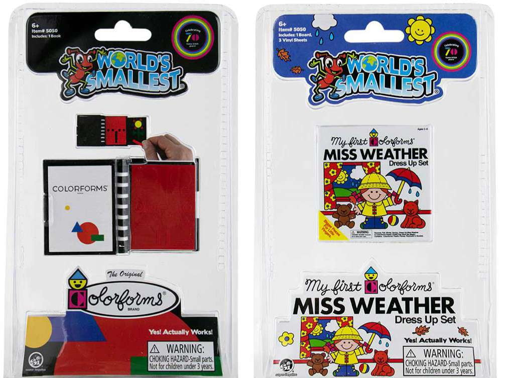 World's Smallest Colorforms & My First Colorforms Miss Weather Dress Up ...