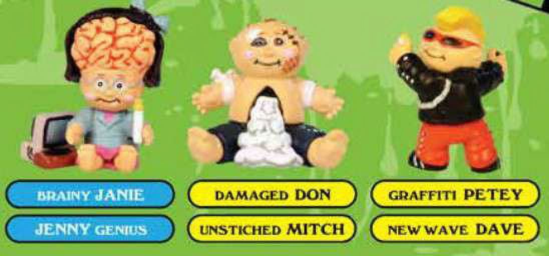 World's Smallest GPK Series 2 Brainy Janie, Jenny Genius, Damaged Don ...
