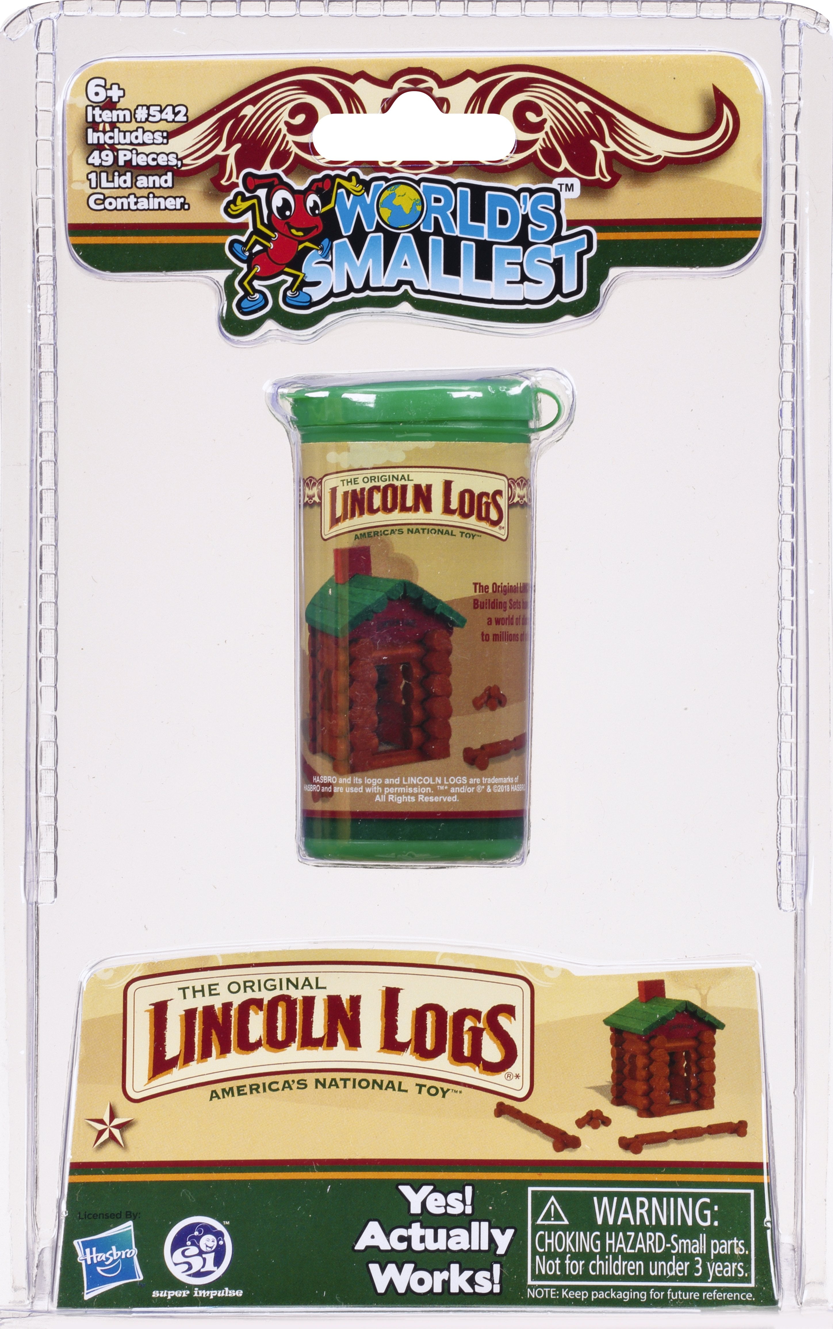World's Smallest Lincoln Logs Set for Kids' Building, Age 5+ - Walmart.com