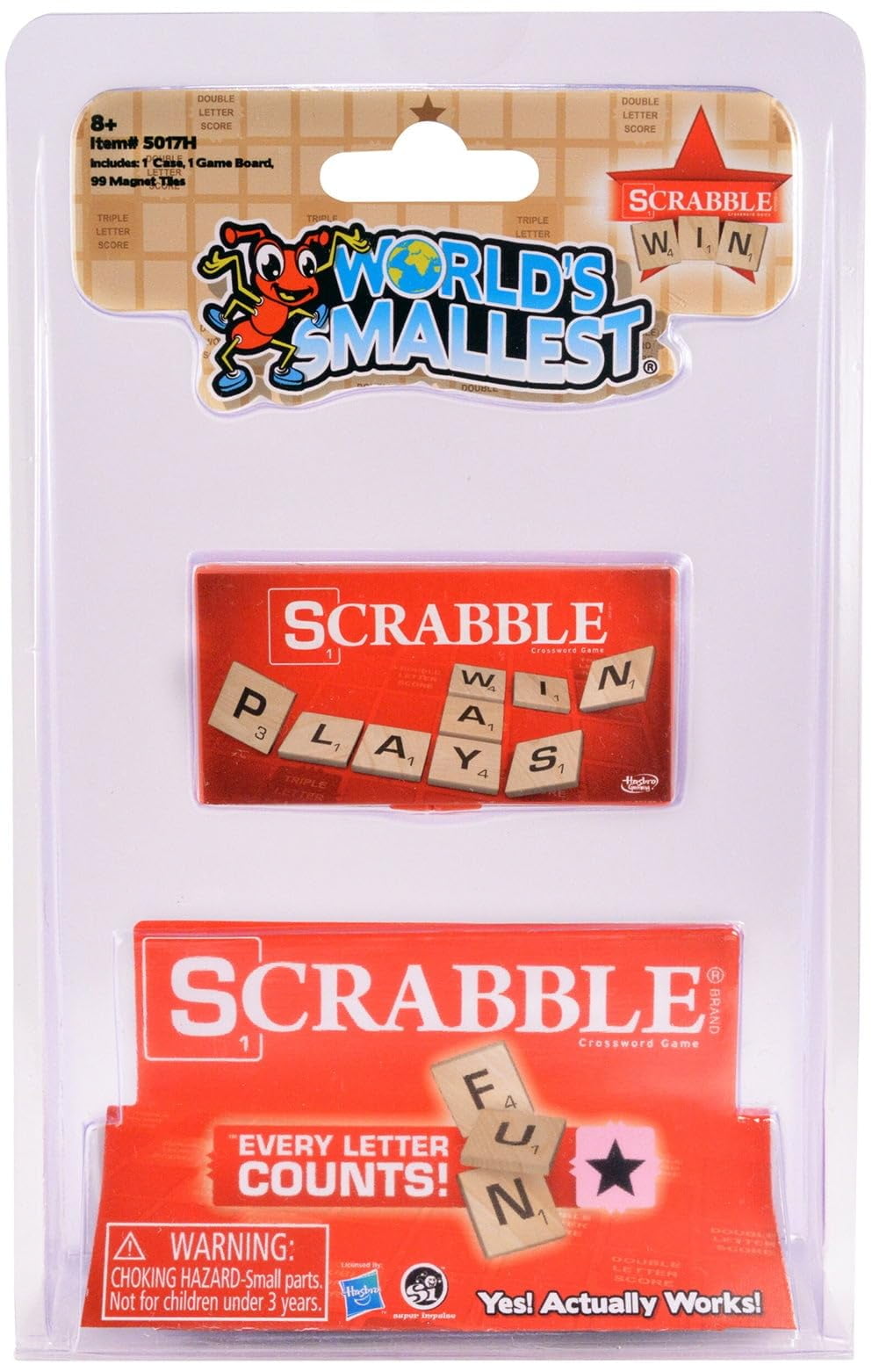 World's Smallest Scrabble, Miniature MMF7 Magnetic Board, 98 Letters ...
