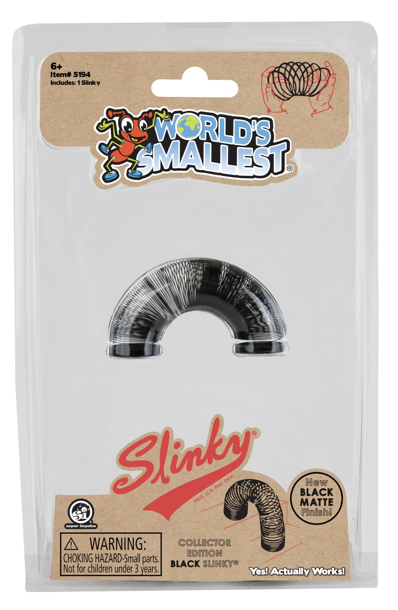 World's Smallest Slinky (Black Matte) - Walmart.com