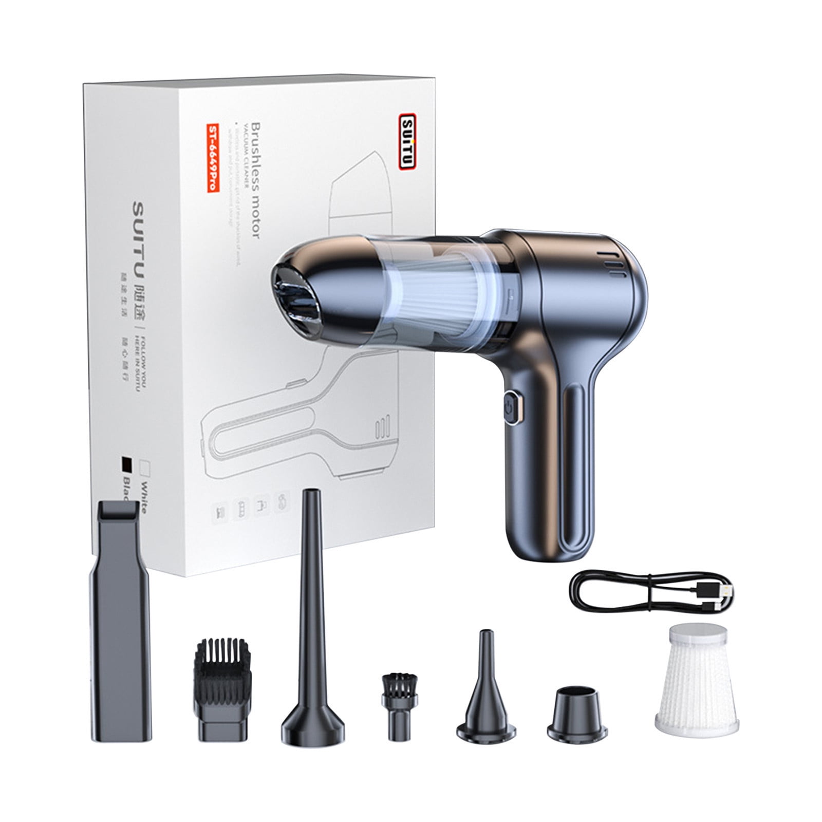 World's Smallest Vacuum Cleaner Car Mounted Vacuum Cleaner Handheld ...