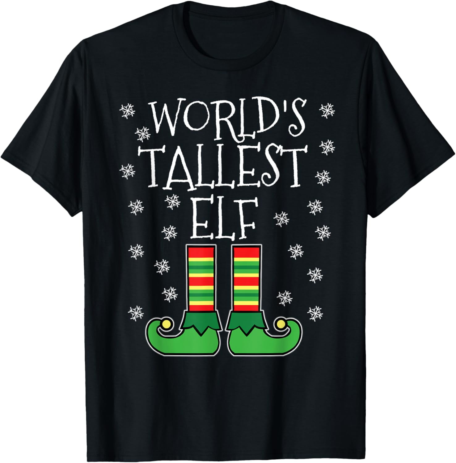 World's Tallest Elf Matching Family Group Christmas Couples T-Shirt men ...