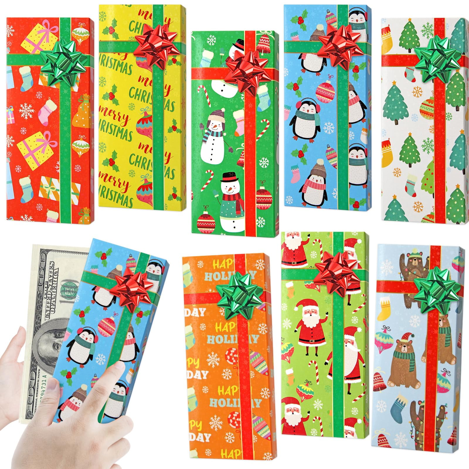 WorldBazaar 24 Pack Christmas AIF4 Gift Card Holder Boxes for Cash ...