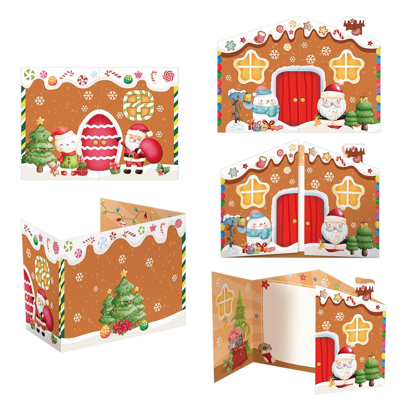 WorldBazaar 24 Pack Christmas Gingerbread House Cards with Envelopes ...