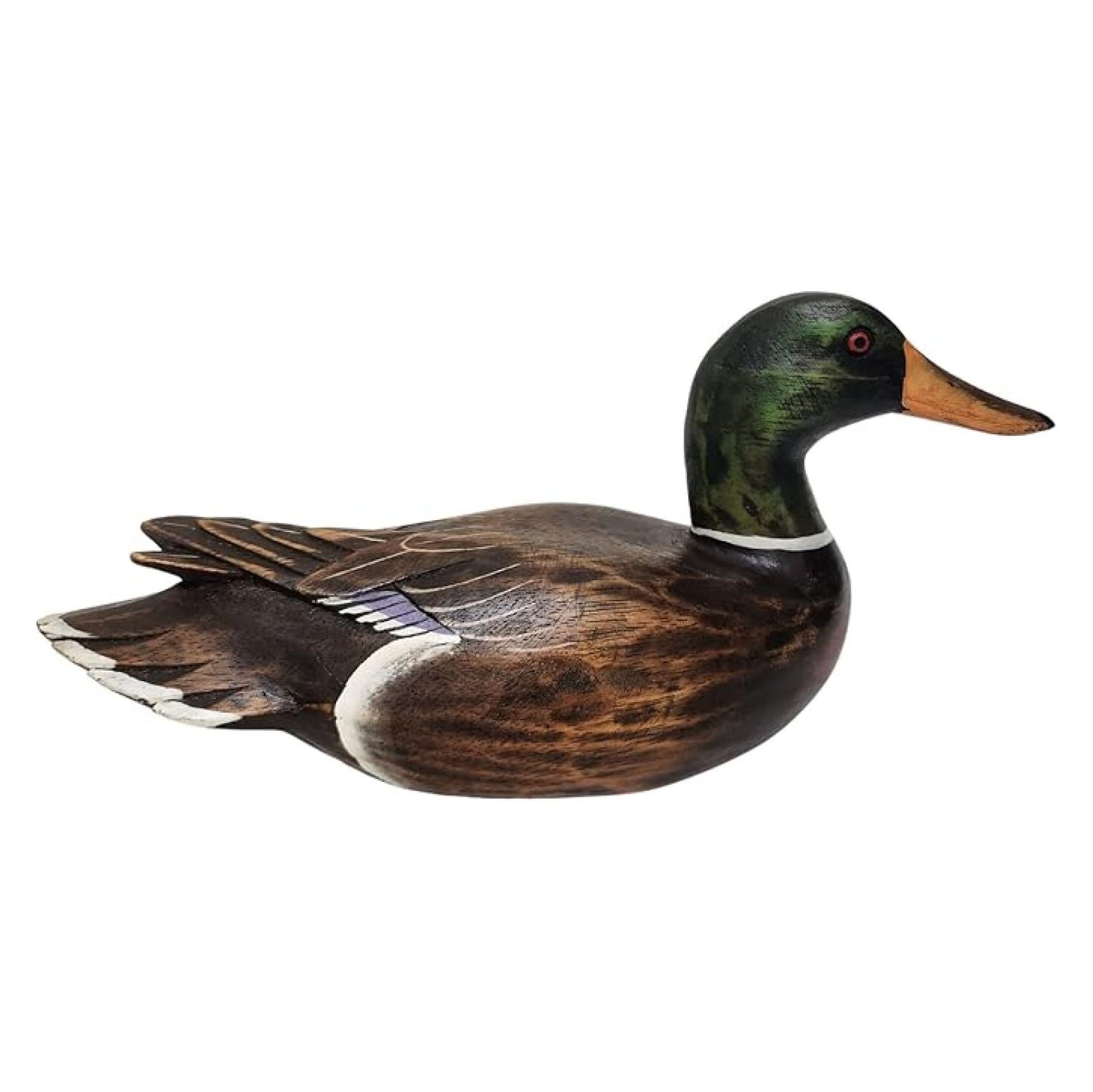 WorldBazzar Hand Carved Painted Wood Carving Decoy Vintage Style Wood ...