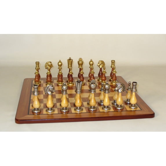 Worldwise Imports 142MW-PM Staunton Metal And Wood On Padauk Board ...