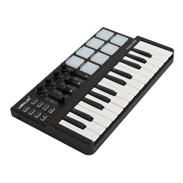 Worlde Panda mini Portable Mini 25-Key USB Keyboard and Drum Pad MIDI ...