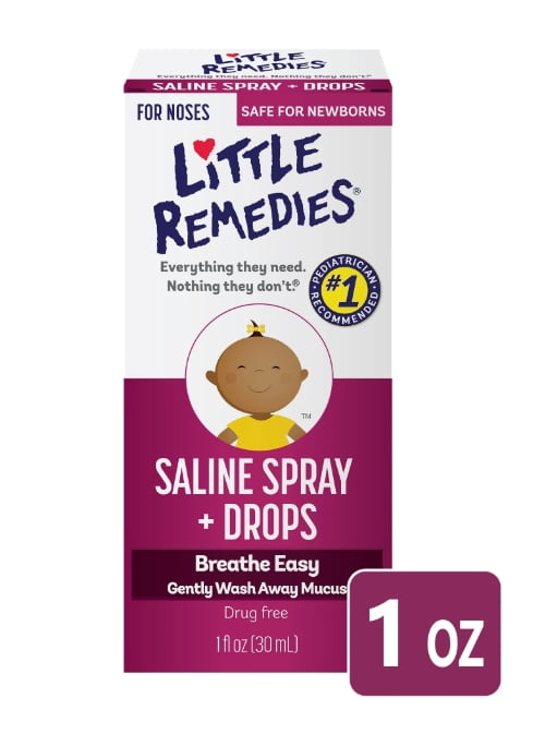 Worldofkikka Little Remedies Saline Spray and Drops, Safe for Newborns ...