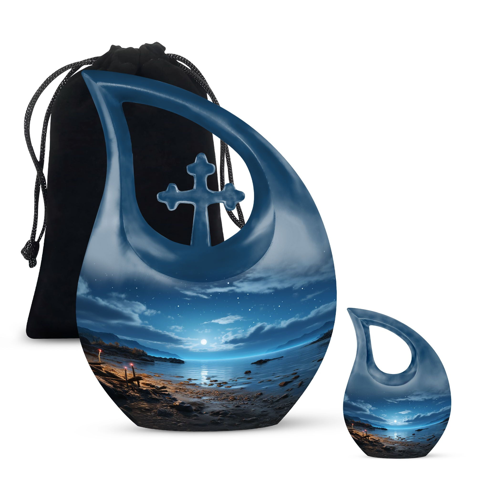 When Worlds Align Over Urn - Urn For Ashes Adult Male - Burial Urns For ...