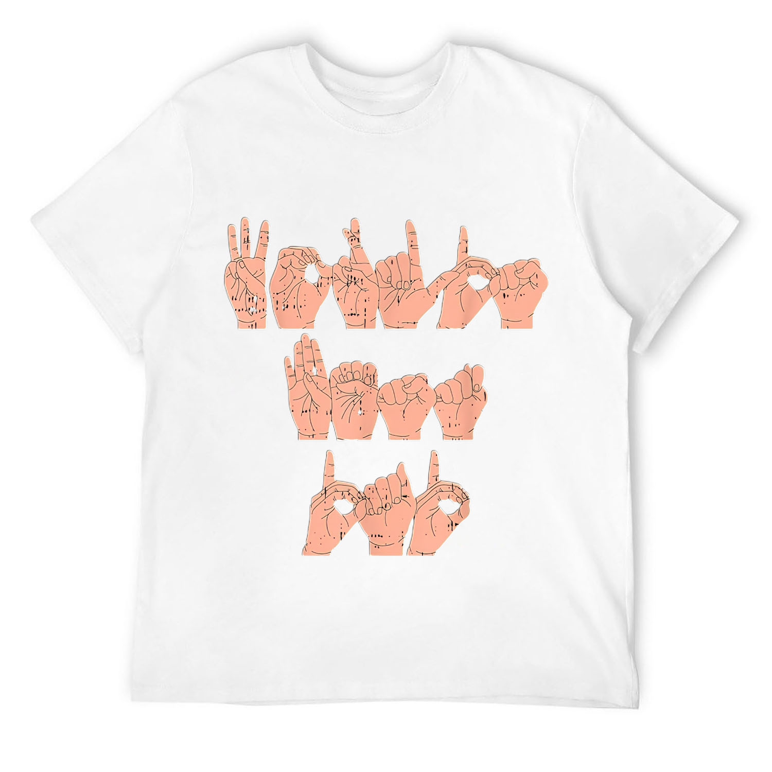 Worlds Best Dad ASL Fathers Day Sign Language Papa Grandpa T-Shirt ...