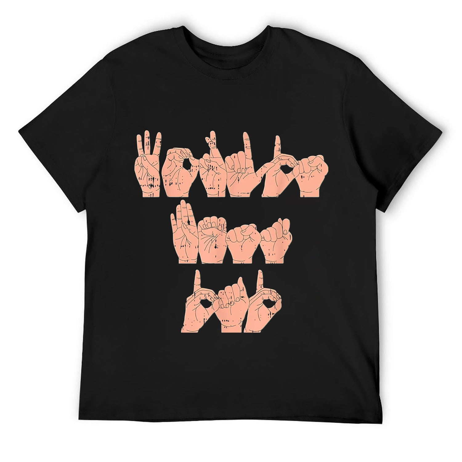 Worlds Best Dad ASL Fathers Day Sign Language Papa Grandpa T-Shirt ...