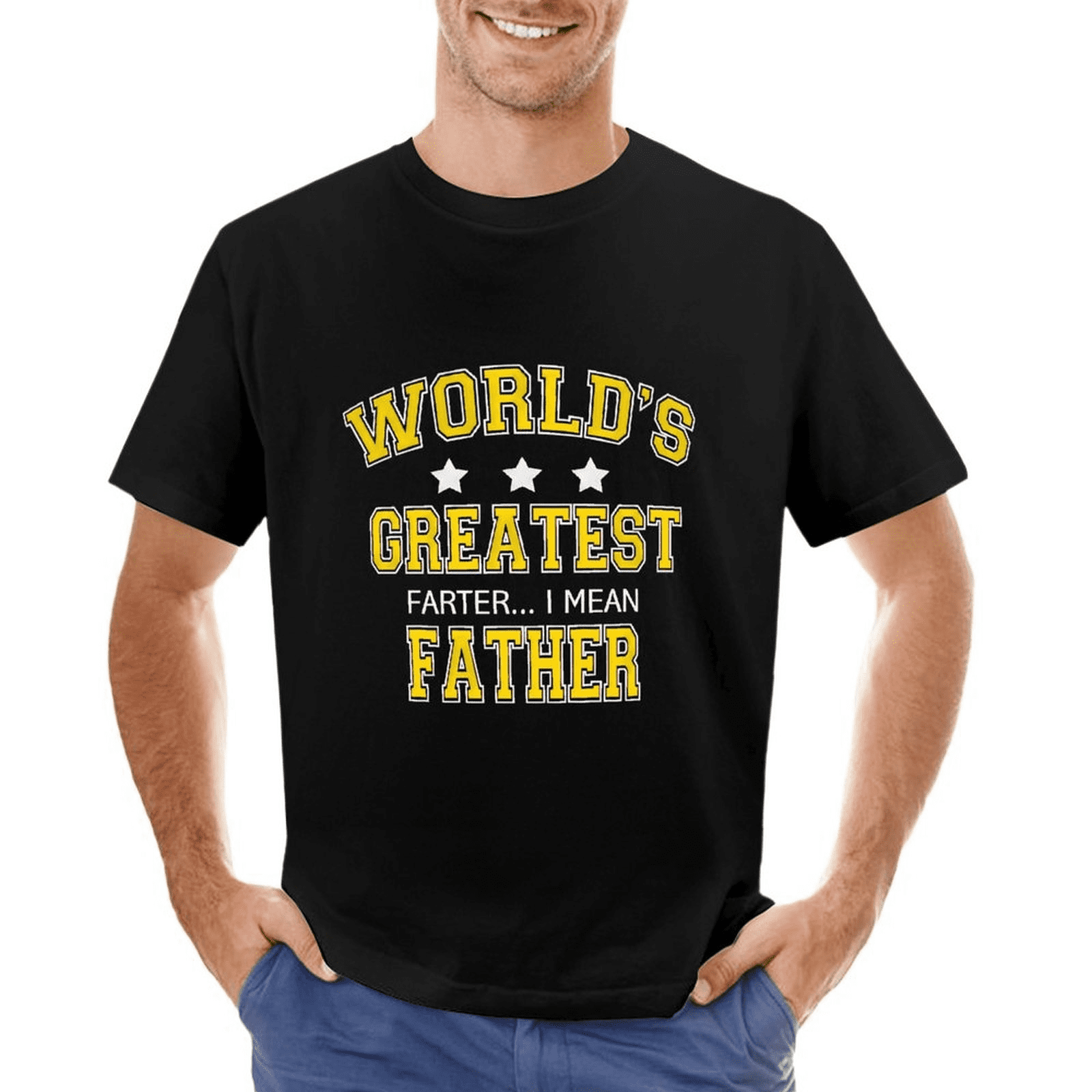 Worlds Best Farter I Mean Father T-Shirt Men’s T-Shirt Short Sleeve ...