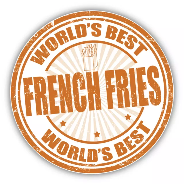 Worlds Best French Fries Grunge Sticker Phone Decal Water Bottle ...
