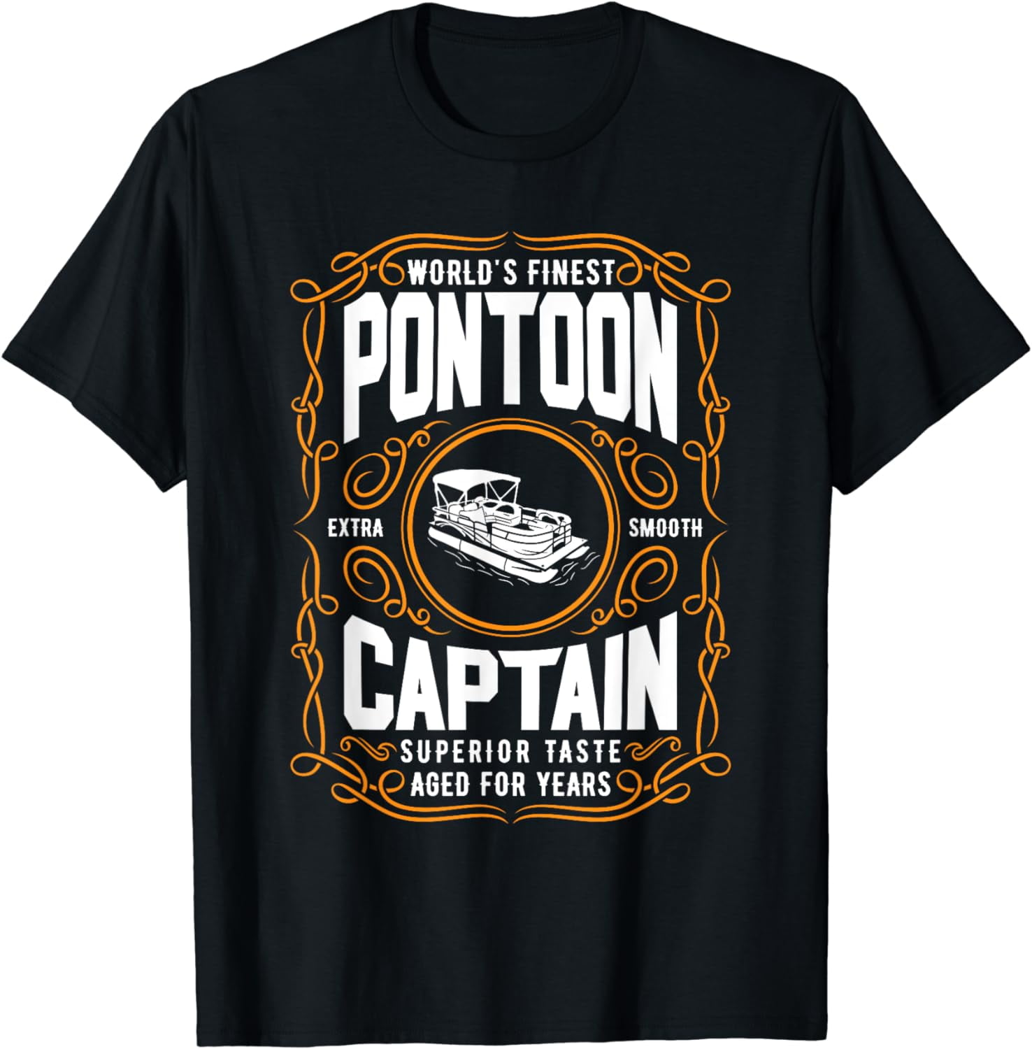 Worlds Finest Pontoon Boat Captain, Funny Pontooning T-Shirt - Walmart.com
