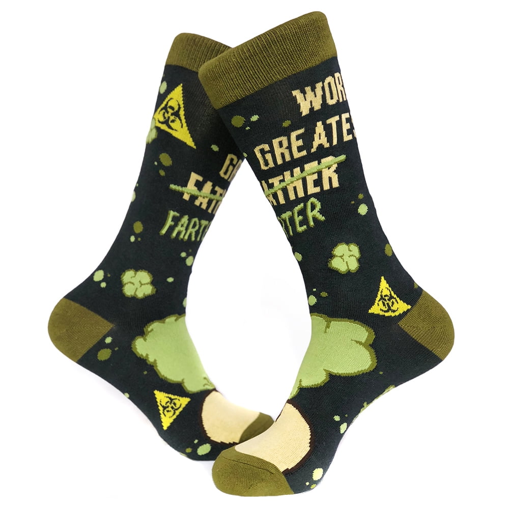 Worlds Greatest Farter Socks Funny Fathers Day Joke for Dad Sarcastic ...