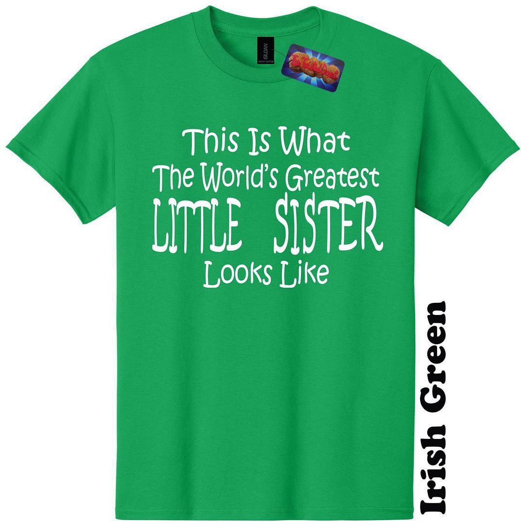 Worlds Greatest Little Sister T Shirt Big Sis Bro Baby Shower The ...