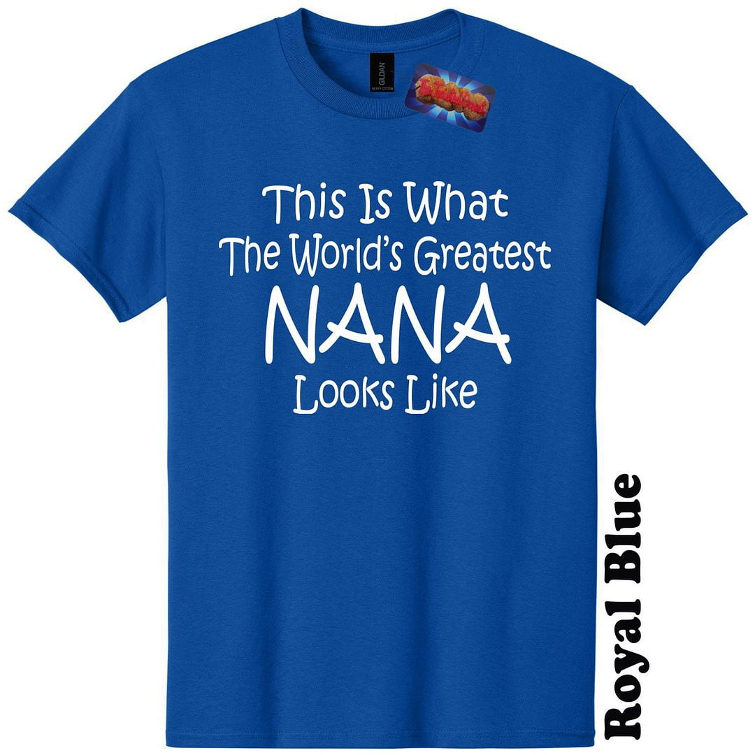 Worlds Greatest Nana T Shirt Funny Mothers Day Gender Reveal Baby ...
