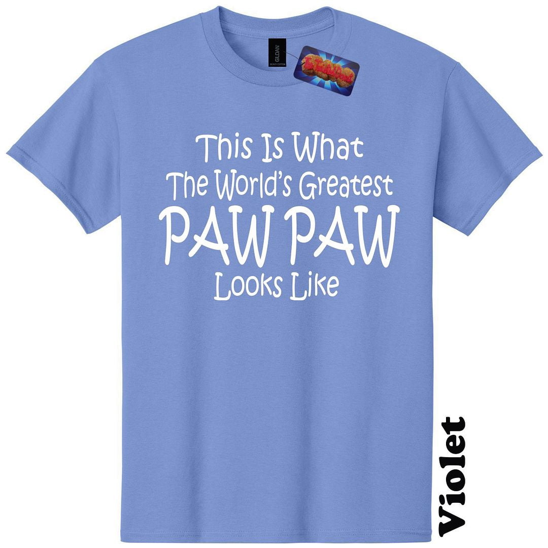 Worlds Greatest Paw Paw Funny Fathers Day T-Shirt Gender Reveal Baby ...