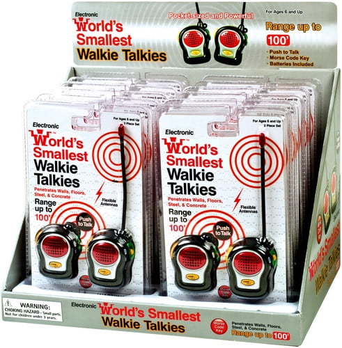 Westminster Worlds Smallest Walkie Talkies, Mini Handheld, Push ...
