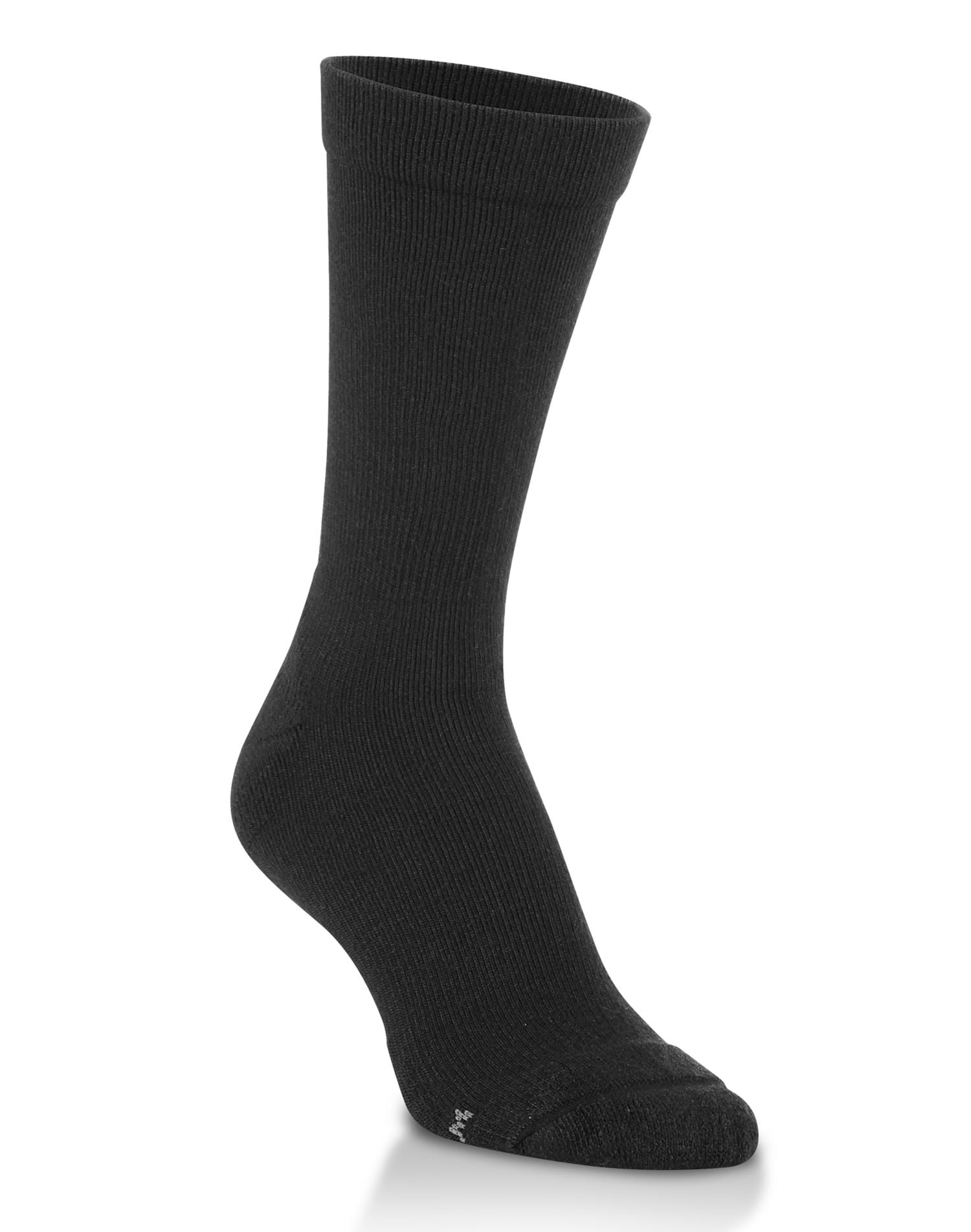 Worlds Softest Mens Support Fit Crew Socks 1-Pair, L, Black - Walmart.com
