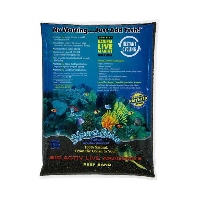 Worldwide Imports 029619 20 oz Bio-Active ReefSand for Aquarium, Black ...